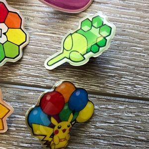 Pokemon | Toys | 6 Pokemon Badge Hat Pins Pikachu Birthday Prize | Poshmark